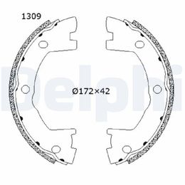 DELPHI Bremsbackensatz, Feststellbremse ls2202 f&uuml;r NISSAN RENAULT TRUCKS