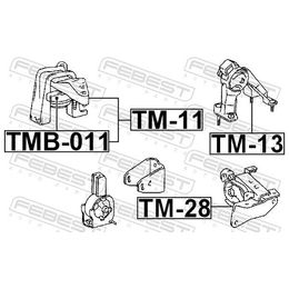 FEBEST Lagerung, Motor tm11 vorne rechts f&uuml;r TOYOTA