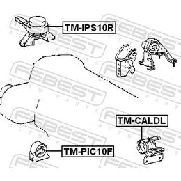 FEBEST Lagerung, Motor tmpic10f vorne f&uuml;r TOYOTA