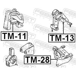 FEBEST Lagerung, Motor tm13 hinten f&uuml;r TOYOTA
