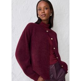 bonprix Strickjacke aus weichem Woll-Mix, rot, Gr.44/46 (L), elegante Strickjacke mit Alpakawolle
