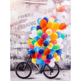 SONSTIGE &Ouml;lbild FAHRRAD MIT LUFTBALLONS