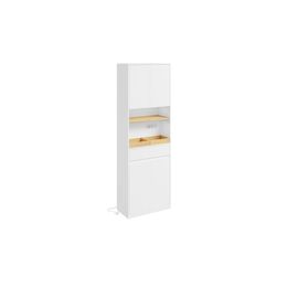sobuy Bad-Hochschrank f&uuml;r Badezimmer, 1 Schublade Wei&szlig;