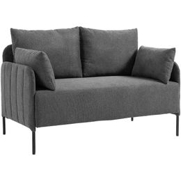 CLP Couch 2-Sitzer bequem Ziden, Sofa gepolstert mit Kissen, Polsterm&ouml;bel bequem bis 300 kg belastbar