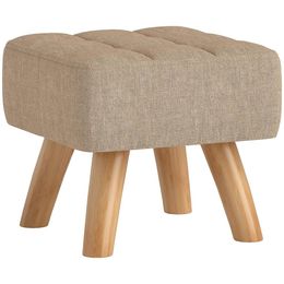 HOMCOM Fusshocker, Braun, Kunststoff, 27x26x27 cm, Wohnzimmer, Hocker, Sitzhocker