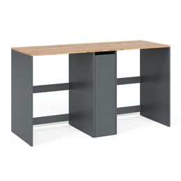 VICCO Waschmaschinenschrank, Anthrazit, Eiche, Holzwerkstoff, Rechteckig, 159.8x88.2x60.3 cm, Waschk&uuml;che, Waschmaschinenschrank