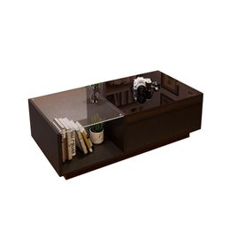 Okmyhome Couchtisch, Schwarz, Holzwerkstoff, Rechteckig, 50x33x100 cm, Wohnzimmer, Wohnzimmertische, Couchtische