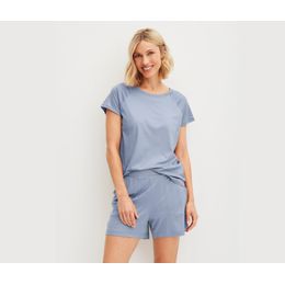 Tchibo - Calida Deepsleepwear k&uuml;hlendes Kurzarm-Shirt - Gr. XS - blau