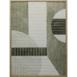 Monee Leinwandbild, Gr&uuml;n, Kunststoff, Textil, Holzwerkstoff, Abstraktes, rechteckig, 50x70 cm, gerahmt, Bilder und Zubeh&ouml;r, Wandbilder, Leinwandbilder