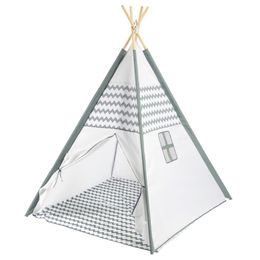 My Baby Lou Spielzelt, Wei&szlig;, Hellgrau, Holz, Textil, Pappel, massiv, 120x150x120 cm, EN 71, Spielzeug, Kinderzelte