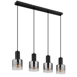 Globo H&auml;ngeleuchte Jack, Grau, Schwarz, Metall, Kunststoff, Glas, 12x150x74 cm, CE, Lampen & Leuchten, Innenbeleuchtung, Leuchten nach R&auml;umen, Esstischlampen