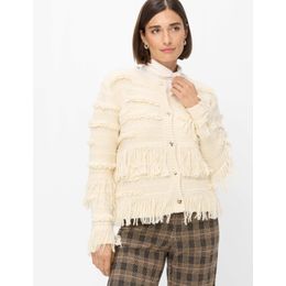 Brax Damen Cardigan Style AMELIE dark ecru, Altwei&szlig;, Gr. 48