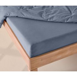Tchibo - Jersey-Spannbettlaken - blau