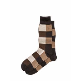 Corgi Herren Karo & Kakao-Socke Braun 63 % Wolle, 37 % Nylon