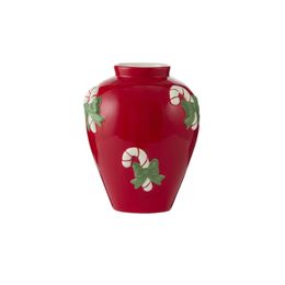 HOME STORY Vase Zuckerstangen &brvbar; rot &brvbar; Dolomite &brvbar; Ma&szlig;e (cm): B: 17,8 H: 21,8 &raquo; H&ouml;ffner