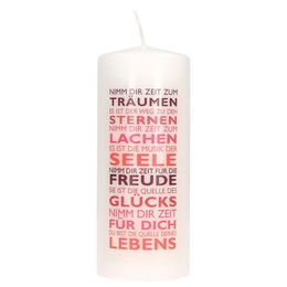 Stumpenkerze &raquo;Nimm dir Zeit&laquo;