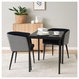 HTI-Living Esszimmerstuhl Destin Hahnentritt Schwarz-Wei&szlig; 2er-Set