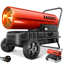 MASKO&reg; Heizkanone 30kW Diesel Bautrockner Bauheizer Hei&szlig;luftgenerator Heizgebl&auml;se 34L Tank mit Thermostat &Ouml;lheizer Luftstrom 750m&sup3;/h/Stunde &Ouml;lbeheizung Heizl&uuml;fter Heizstrahler