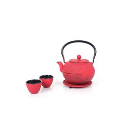 ECHTWERK Teeservice aus Gusseisen rot 1,1L
