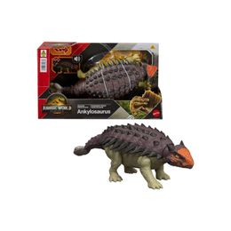 Mattel JGB90 - Jurassic World - Die Wiedergeburt - Dinofigur mit Ger&auml;uschen, 25 cm, Ankylosaurus