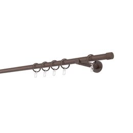 20mm,1-l&auml;ufig,Rohr,Wandtr&auml;ger 12cm,Endst&uuml;ck cap Farbe: Rost, Gr&ouml;&szlig;e: 190cm