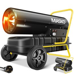 MASKO&reg; Heizkanone 30kW Diesel Bautrockner Bauheizer Hei&szlig;luftgenerator Heizgebl&auml;se 34L Tank mit Thermostat &Ouml;lheizer Luftstrom 750m&sup3;/h/Stunde &Ouml;lbeheizung Heizl&uuml;fter Heizstrahler