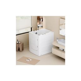 Home Deluxe Seniorenbadewanne sitzend mit Whirlpoolfunktion VITAL L - 85 x 95 cm Rechts