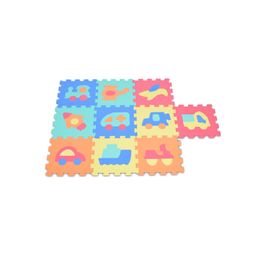 Moni Puzzlematte 10 teilig Puzzleteppich Teilegr&ouml;&szlig;e 32 x 32 cm EVA-Schaum blau