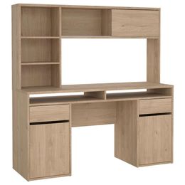 P & B Schreibtisch, Eiche, Holzwerkstoff, Holzoptik, 2 Schublade(n) Schubladen, rechteckig, Wange, 48.2x156.2x149 cm, Stauraum, Arbeitszimmer, Schreibtische, B&uuml;rotische