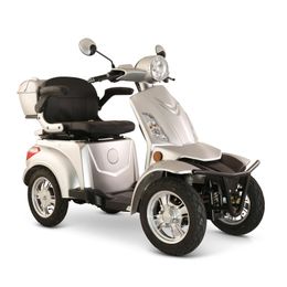 Elektroroller Luxxon E4900 - Elektromobil f&uuml;r Senioren mit 1000 Watt, max. 20 km/h, Reichweite bis zu 41 km, silber