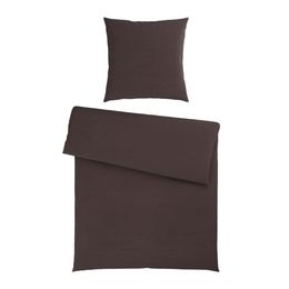 Novel Bettw&auml;sche, Dunkelbraun, Textil, 135x200 cm, Oeko-Tex&reg; Made IN Green, pflegeleicht, hautfreundlich, schadstoffgepr&uuml;ft, Schlaftextilien, Bettw&auml;sche, Bettw&auml;sche