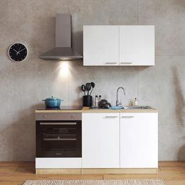 respekta Minik&uuml;che Merle, Wei&szlig;, Holzwerkstoff, seitenverkehrt montierbar, nur wie online abgebildet bestellbar, B, 160 cm, links aufbaubar, rechts aufbaubar, K&uuml;chen, Minik&uuml;chen