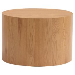 Xora Beistelltisch, Eiche, Holzwerkstoff, rund, Sockel, 60x40x60 cm, Wohnzimmer, Wohnzimmertische, Beistelltische