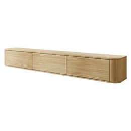 Mirjan24 Tv-Lowboard, Eiche, Holzwerkstoff, Rechteckig, 200x29x34 cm, Wohnzimmer, Wohnw&auml;nde, Lowboards, Lowboards stehend