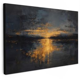 MuchoWow Leinwandbild, Anthrazit, Textil, Kiefer, Abstrakt, Rechteckig, 120x80 cm, gerahmt, Bilder und Zubeh&ouml;r, Wandbilder, Leinwandbilder