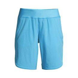 LANDS' END Badeshorts 23 cm f&uuml;r Damen in Plus-Gr&ouml;&szlig;e, Damen, size: plus, Blau, Polyester-Mischung, by Lands' End