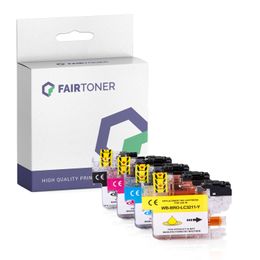 FairToner 4er Multipack Set Kompatibel f&uuml;r Brother DCP-J 572 DW (LC-3211) Druckerpatronen