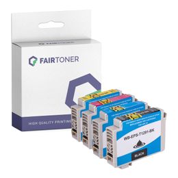 FairToner 4er Multipack Set Kompatibel f&uuml;r Epson Stylus SX 420 Series (T1291-T1294) Druckerpatronen