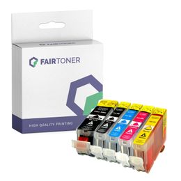 FairToner 5er Multipack Set kompatibel f&uuml;r Canon PGI-5 CLI-8 Druckerpatronen