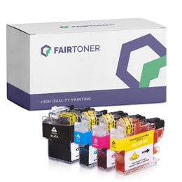 FairToner 4er Multipack Set kompatibel f&uuml;r Brother LC-421VAL DCP-J 1050 DW Druckerpatronen