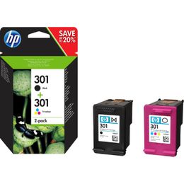 Original HP DeskJet 1050 a (N9J72AE / 301) Druckerpatrone Schwarz,Color (Cyan,Magenta,Gelb)