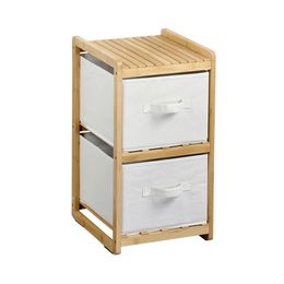 Kesper Badezimmerregal, Creme, Natur, Textil, Naturmaterialien, 29.5x57x33.5 cm, FSC 100%, stehend, Badezimmer, Badezimmerregale, Badregale
