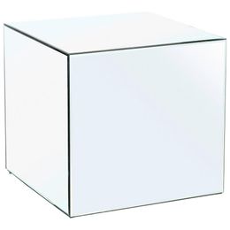 Mid.you Couchtisch, Klar, Glas, Holzwerkstoff, quadratisch, 40x40x40 cm, Wohnzimmer, Wohnzimmertische, Couchtische