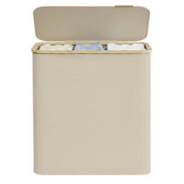 Boxxx W&auml;schekorb, Taupe, Metall, Textil, 150 L, rechteckig, 60x70.5x38.5 cm, Tragegriffe, Deckel, zusammenfaltbar, Ordnen & Aufbewahren, W&auml;schek&ouml;rbe & Tonnen