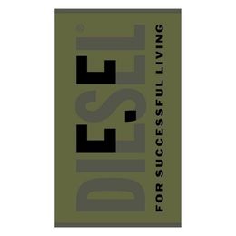 Diesel Strandtuch Smile, Gr&uuml;n, Textil, Schriftzug, 95x180 cm, Badtextilien, Strandt&uuml;cher