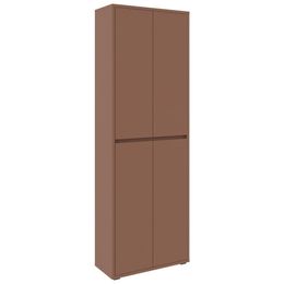Xora Schuhschrank, Terracotta, Kunststoff, 10 F&auml;cher, 70x210x34 cm, Garderobe, Schuhaufbewahrung, Schuhschr&auml;nke