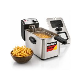 Sommertal Fritteuse 3L 2000W Edelstahl &ndash; &Ouml;l Fritteuse 130&ndash;200&deg;C mit Sichtfenster
