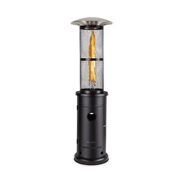 Blumfeldt Goldflame Terrassenheizstrahler Gasheizer 11,2 kW Temperglas mobil Edelstahl Schwarz