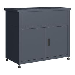 DEGAMO Gartenschrank BREMEN 100x50x85cm mit Hochbeet, Stahl anthrazit
