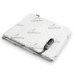 DUX duux Snooze Bamboo Wei&szlig; 90 x 200 W&auml;rmeunterbett (6 Heizstufen, 70 Watt, 2 separat regelbare Zonen, maschinenwaschbar bei 30 &deg;C, 1-9 Stunden Timer, &Uuml;berhitzungsschutz)
